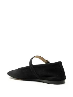 Le Monde Beryl Buckle Ballet Flats - Black