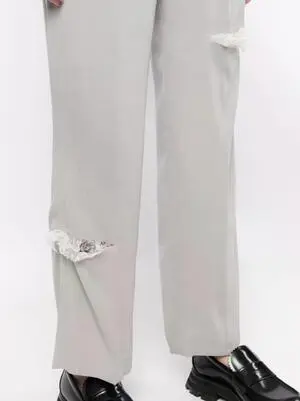 Undercover Distressed-effect Straight-leg Trousers