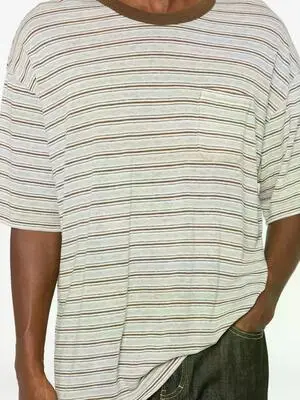 Visvim Mondo Border Striped T-shirt - Grey