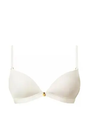 TWINSET Charmeuse Triangle Bra - White