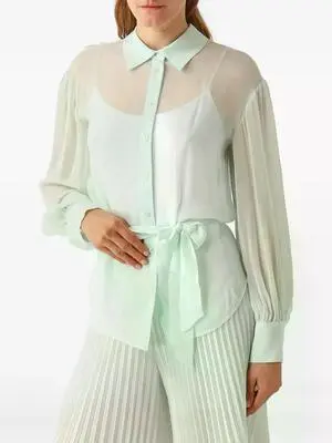 TWINSET Sheer Self-tie Blouse