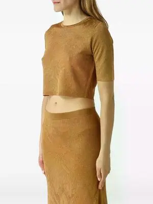 TWINSET Pointelle-knit Damask-pattern Skirt