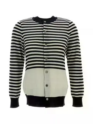 Junya Watanabe Striped Crew-neck Cardigan