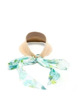 Chloé Floral-print Silk-scarf Visor