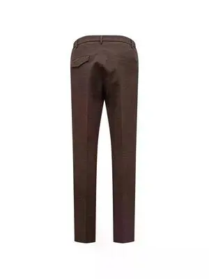 Tagliatore Seersucker-textured Pleated Trousers