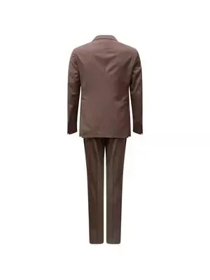 Tagliatore Peak-lapel Single-breasted Suit - Brown