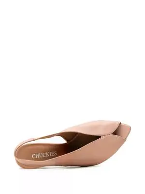 CHUCKIES Peep-toe Slingback Pumps