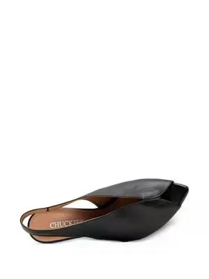 CHUCKIES Peep-toe Slingback Pumps