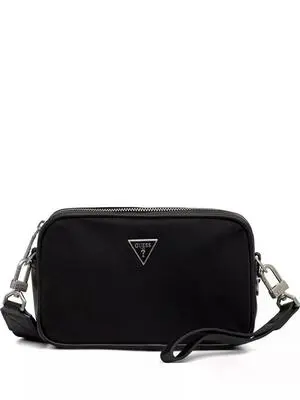 Guess Milano Logo-plaque Cross Body Bag - Black