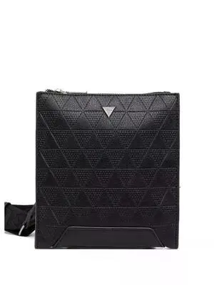 Guess Torino Quilted Messenger Bag - Black