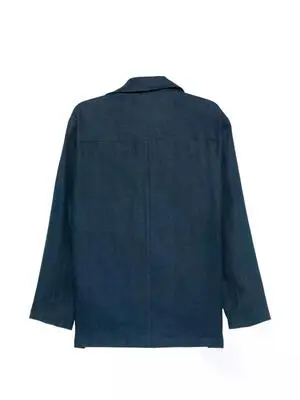 SARTORIO NAPOLI Linen-blend Field Shirt Jacket - Blue