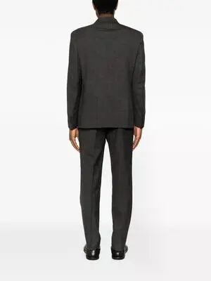 Tagliatore Check-pattern Double-breasted Suit - Grey
