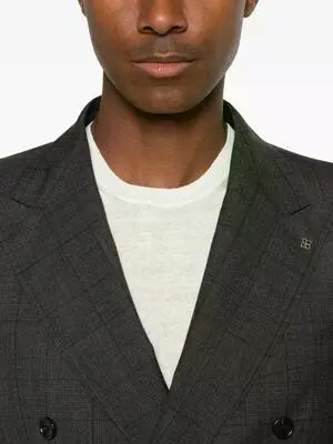 Tagliatore Check-pattern Double-breasted Suit - Grey