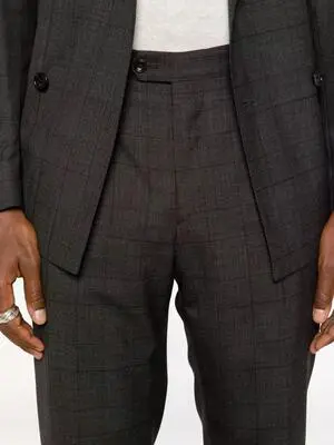 Tagliatore Check-pattern Double-breasted Suit - Grey