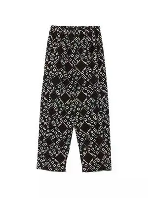 YAVI Geometric-pattern Trousers