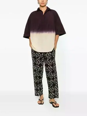 YAVI Geometric-pattern Trousers