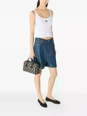 MARINE SERRE Panelled Denim Shorts