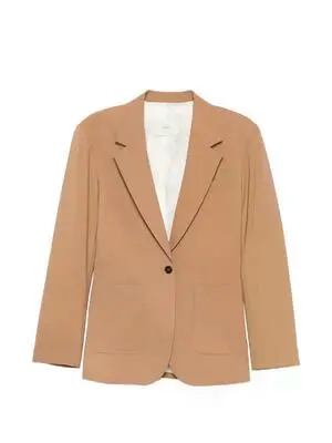 COVERT Single-breasted Patch-pocket Blazer - Brown