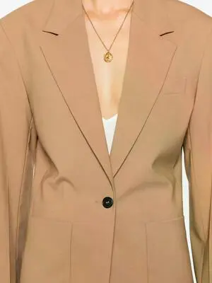 COVERT Single-breasted Patch-pocket Blazer - Brown