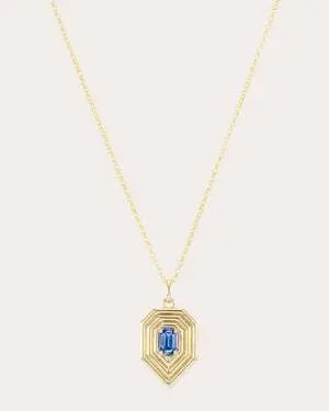 PARKFORD Sapphire And 14k Revival Teardrop Necklace - Gold