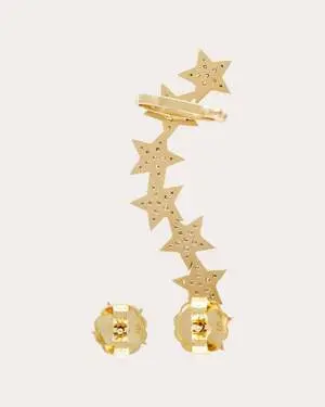NELLY ROJAS Diamond And 18k Mimosa Party Ear Cuff Set