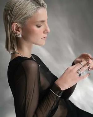 NELLY ROJAS Diamond And Emerald Frog Stud Earrings
