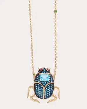 NELLY ROJAS Delirio Beetle Pendant Necklace