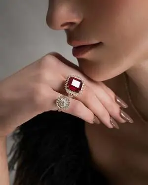 NELLY ROJAS Diamond And 18k Fatima Ring