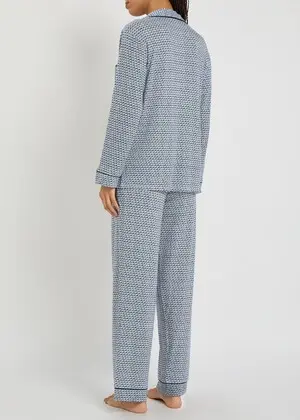 Eberjey Gisele Printed Jersey Pyjama Set - Navy