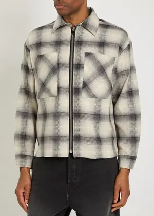 ASKYURSELF Raw Summer Plaid Flannel Overshirt