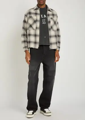 ASKYURSELF Raw Summer Plaid Flannel Overshirt