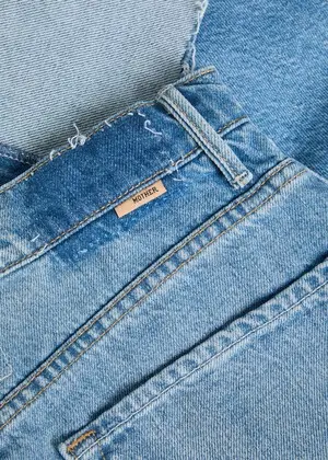 MOTHER The Half-pipe Ankle Turn-up Barrel-leg Jeans - Blue