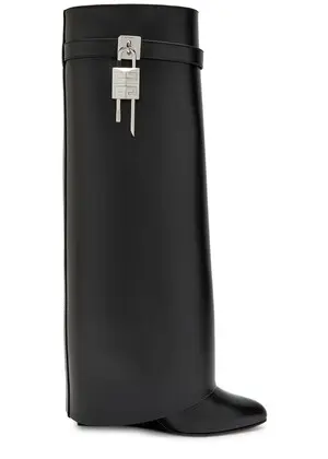 Givenchy Shark Lock 90 Leather Knee-high Boots