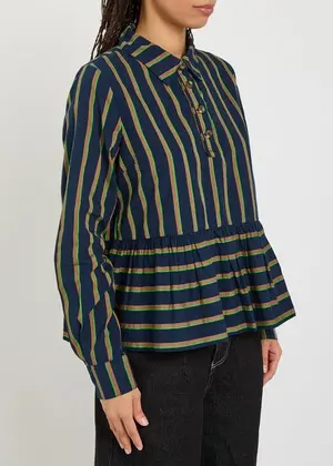DAMSON MADDER Striped Cotton-poplin Shirt