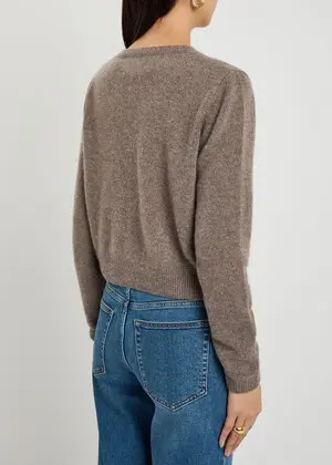 REFORMATION Clara Cashmere Cardigan - Light Brown