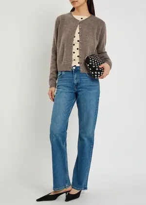 REFORMATION Clara Cashmere Cardigan - Light Brown