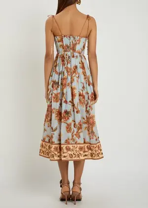 Zimmermann Aster Corset Midi Dress - Blue