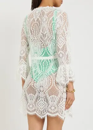 Melissa Odabash Naia Lace Cover-up Mini Dress
