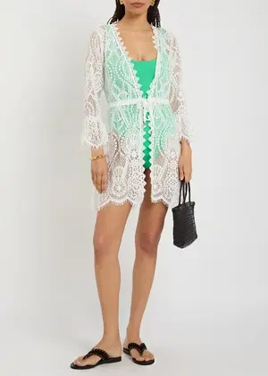 Melissa Odabash Naia Lace Cover-up Mini Dress