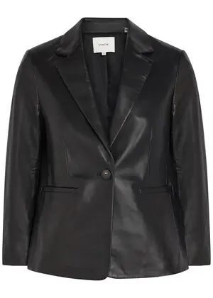 Vince Shrunken Leather Blazer