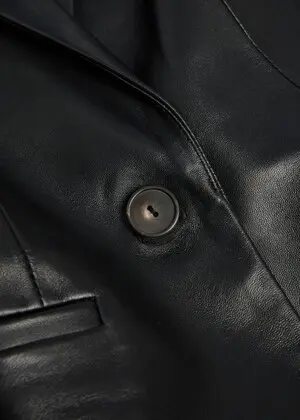 Vince Shrunken Leather Blazer