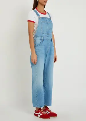MOTHER The Half-pipe Denim Overalls - Blue
