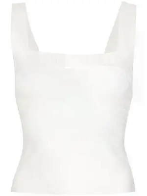 Simkhai Square-neck Knitted Top - Neutrals