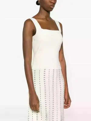Simkhai Square-neck Knitted Top - Neutrals