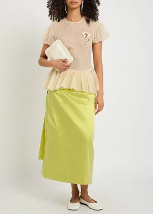 Simone Rocha Ballet Embellished Chiffon Blouse
