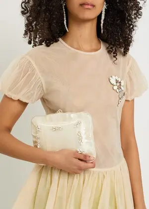 Simone Rocha Ballet Embellished Chiffon Blouse