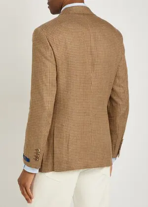 Polo Ralph Lauren Houndstooth Linen-blend Blazer