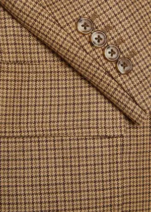 Polo Ralph Lauren Houndstooth Linen-blend Blazer