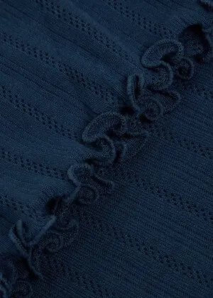 Eberjey Pointelle-knit T-shirt - Navy