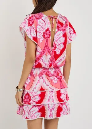 Melissa Odabash Printed Woven Mini Dress - Pink